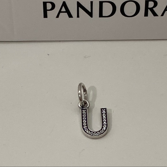 Pandora | Jewelry | Authentic Pandora Letteruinitial Cz Dangle Charm ...